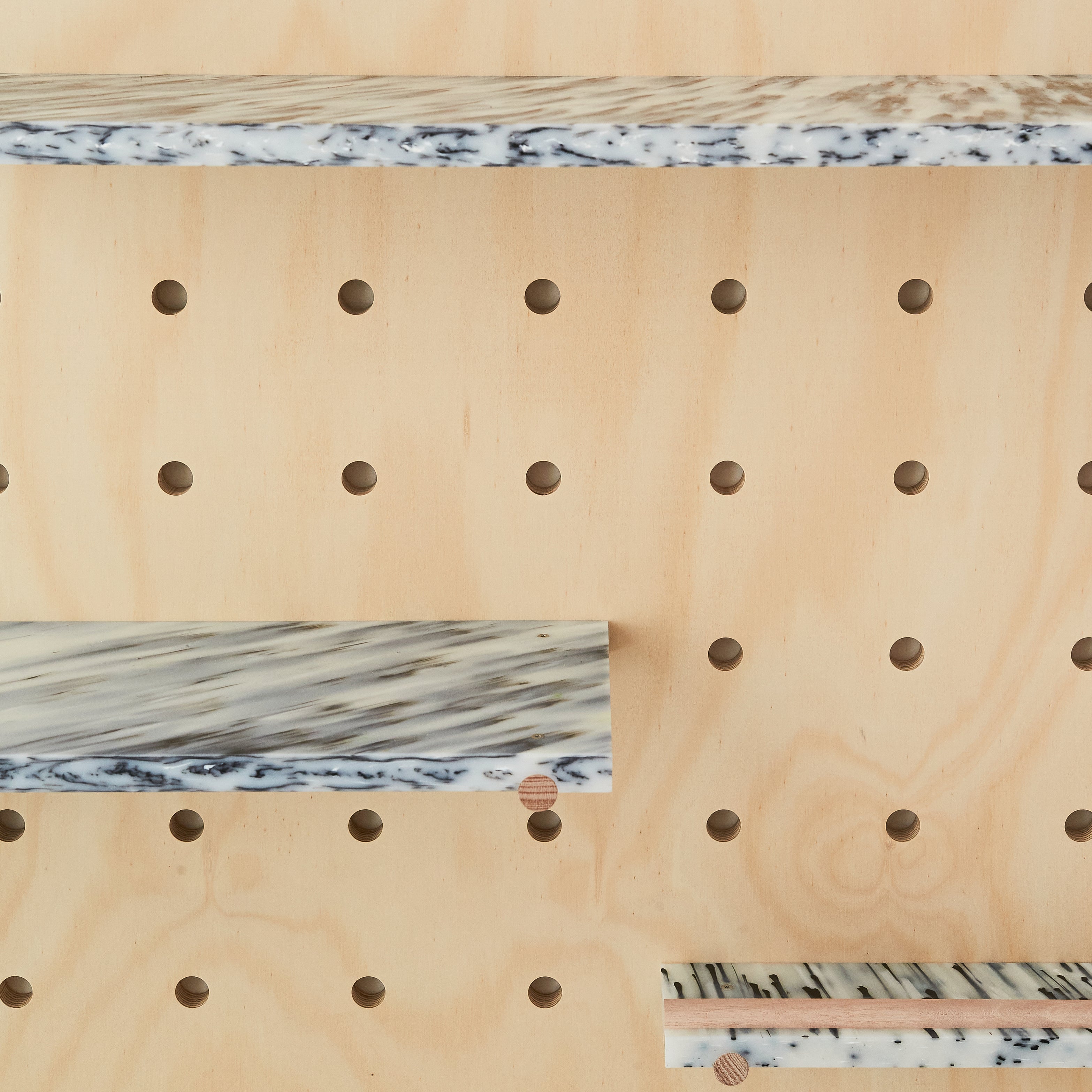 Pegboard Shelf | Wooden Pegboard Wall Shelf | So Watt
