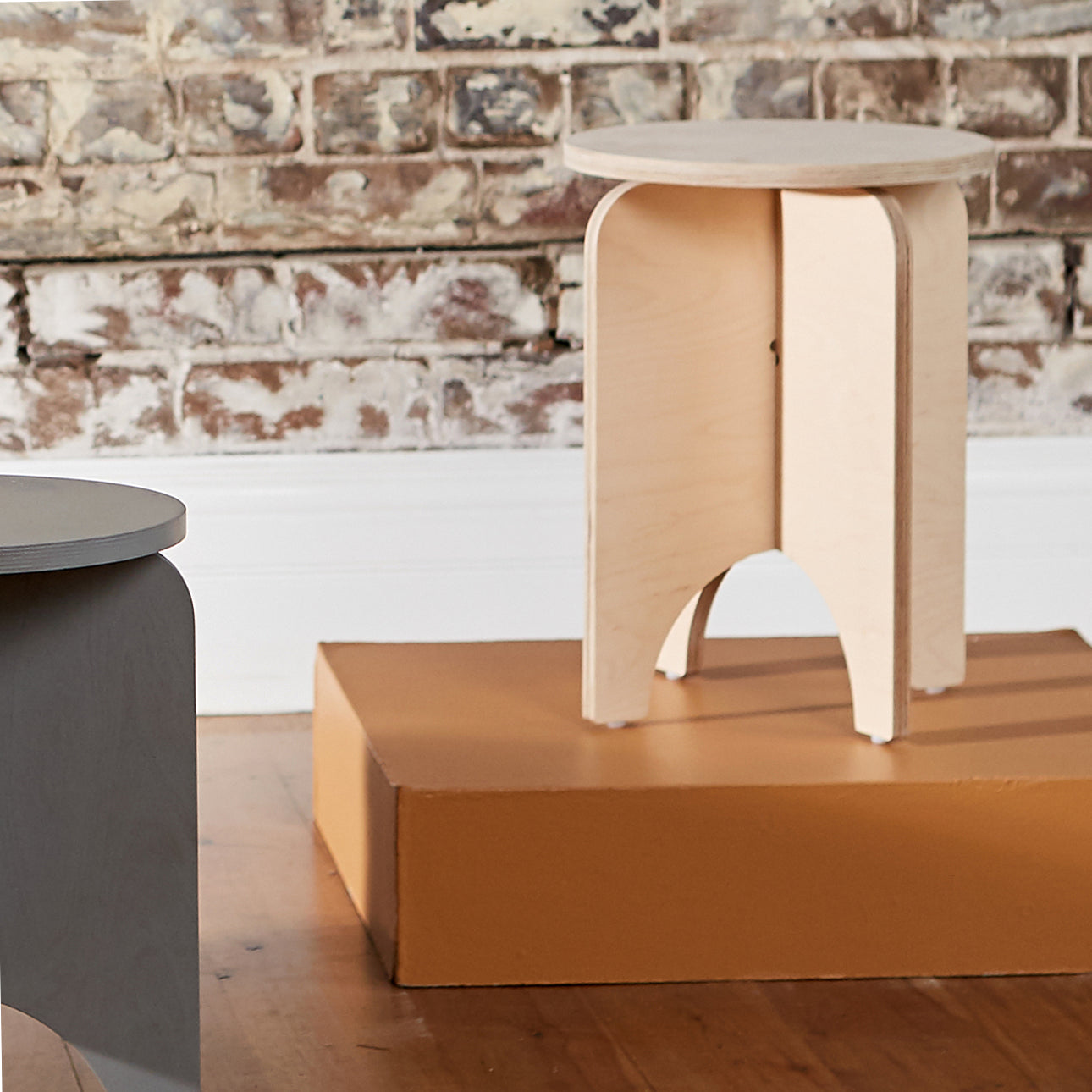Birch Plywood Stool | Small Wooden Stool Australia | Plywood Bedside ...