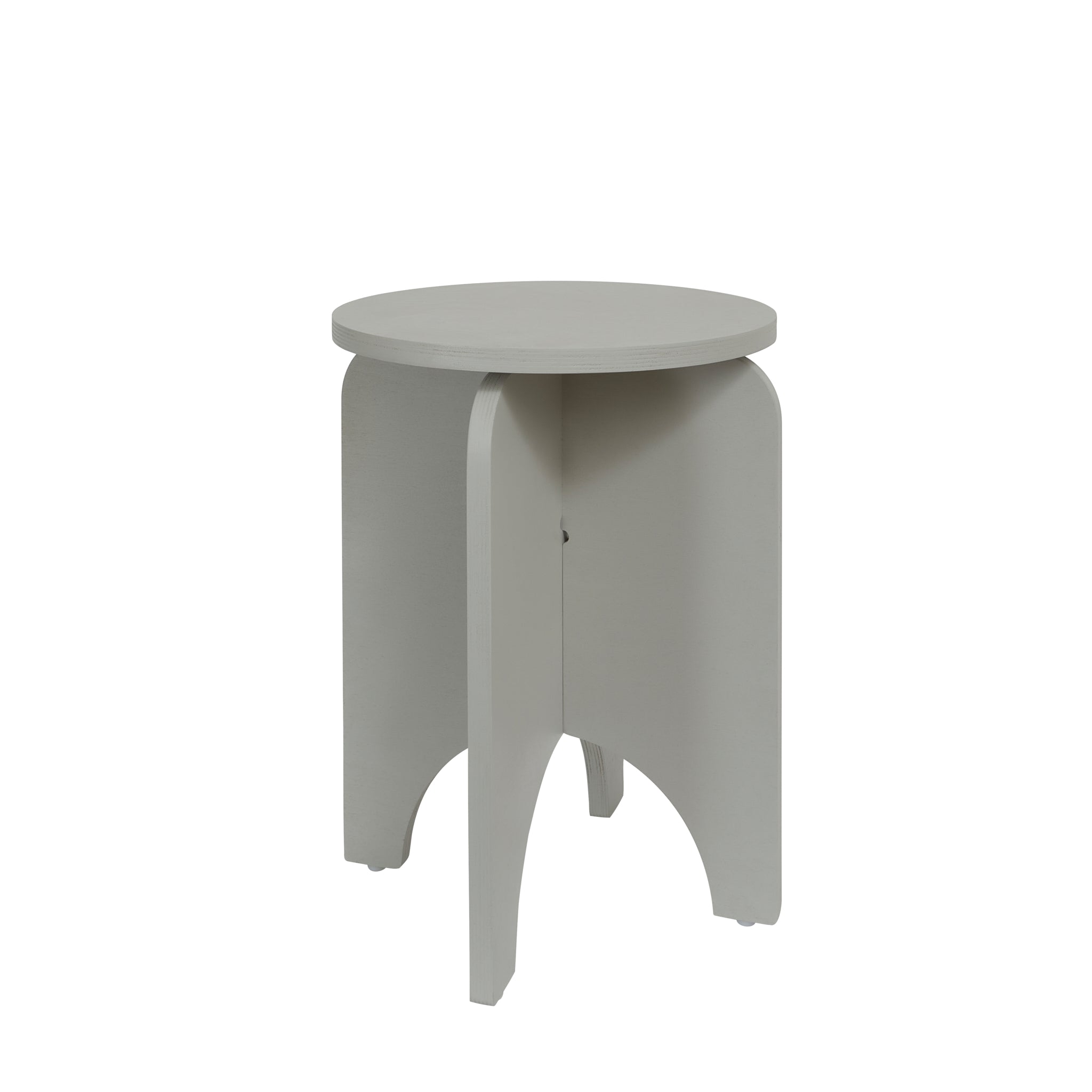 Light Grey Plywood Stool | Light Grey Stool & Chair | So Watt