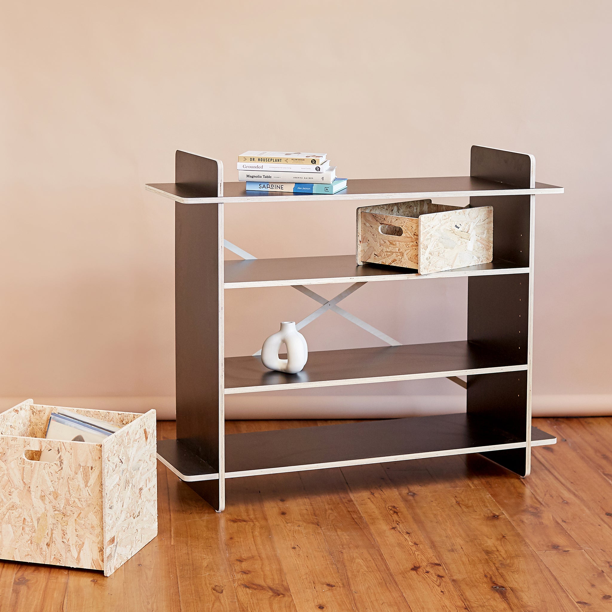 Short Shelving Unit | Low Wood Shelving Unit | So Watt