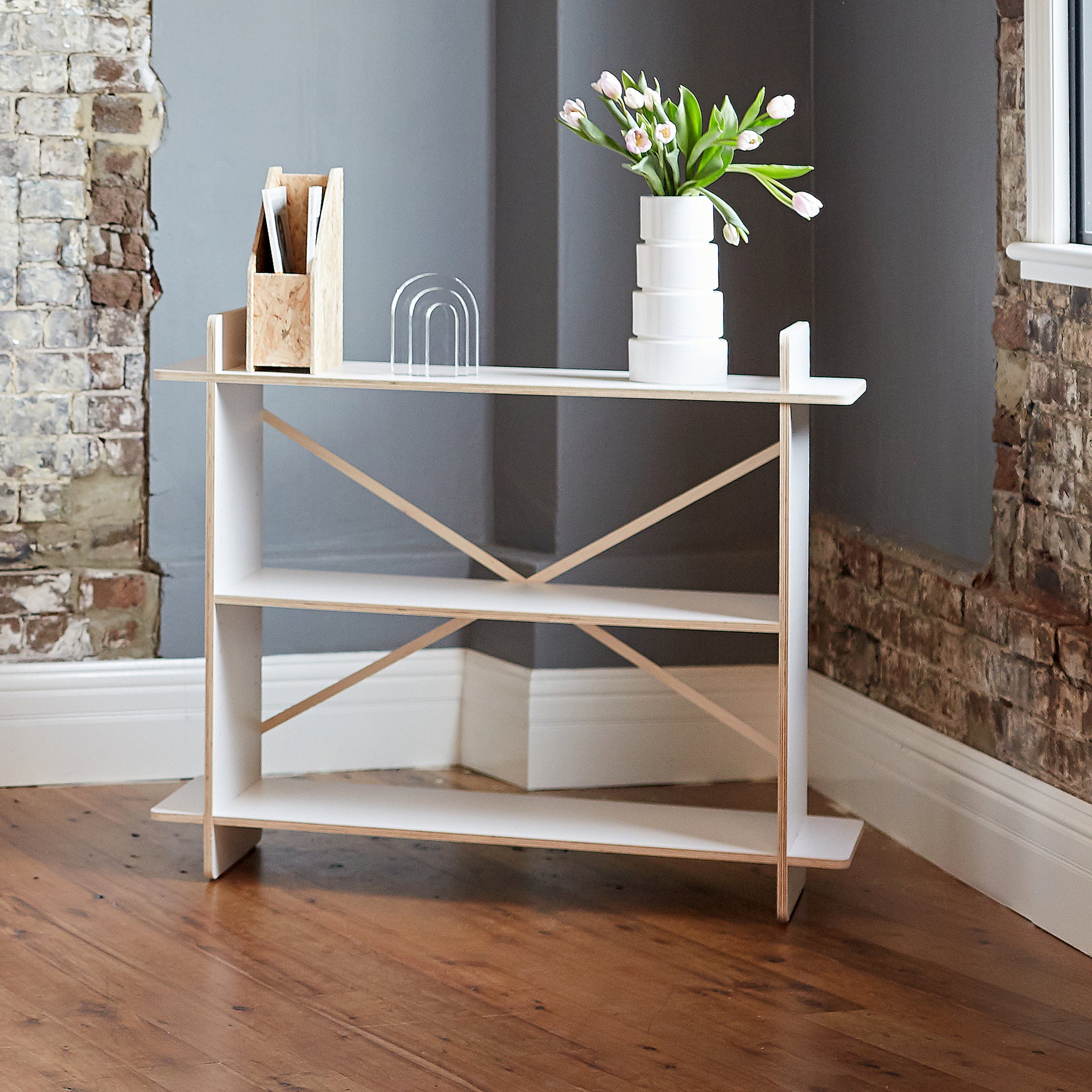 Short Shelving Unit | Low Wood Shelving Unit | So Watt